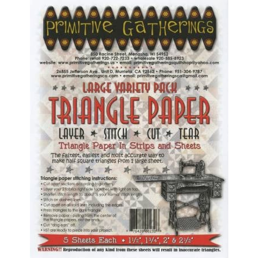 Triangle Paper Large Variety Pack – The Quilted Pineapple